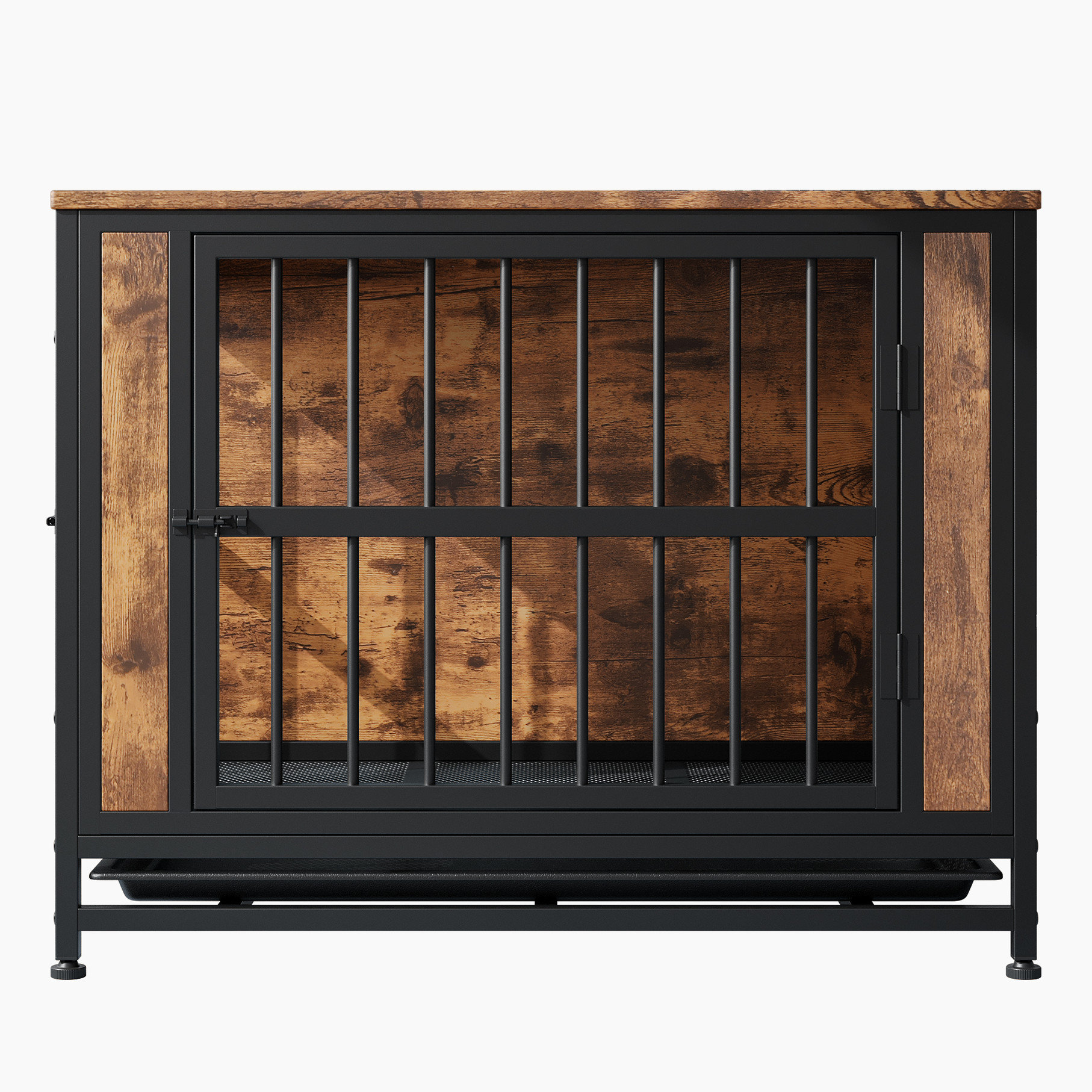Ophelia & Co. Brown Small Dog Crate With Easy Assembly And Pull-out ...