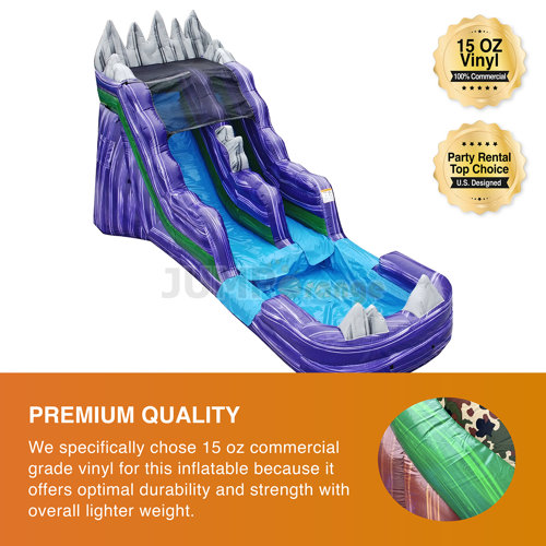 JumpOrange Dark Night 15' X 36' Inflatable Water Slide With Air Blower ...