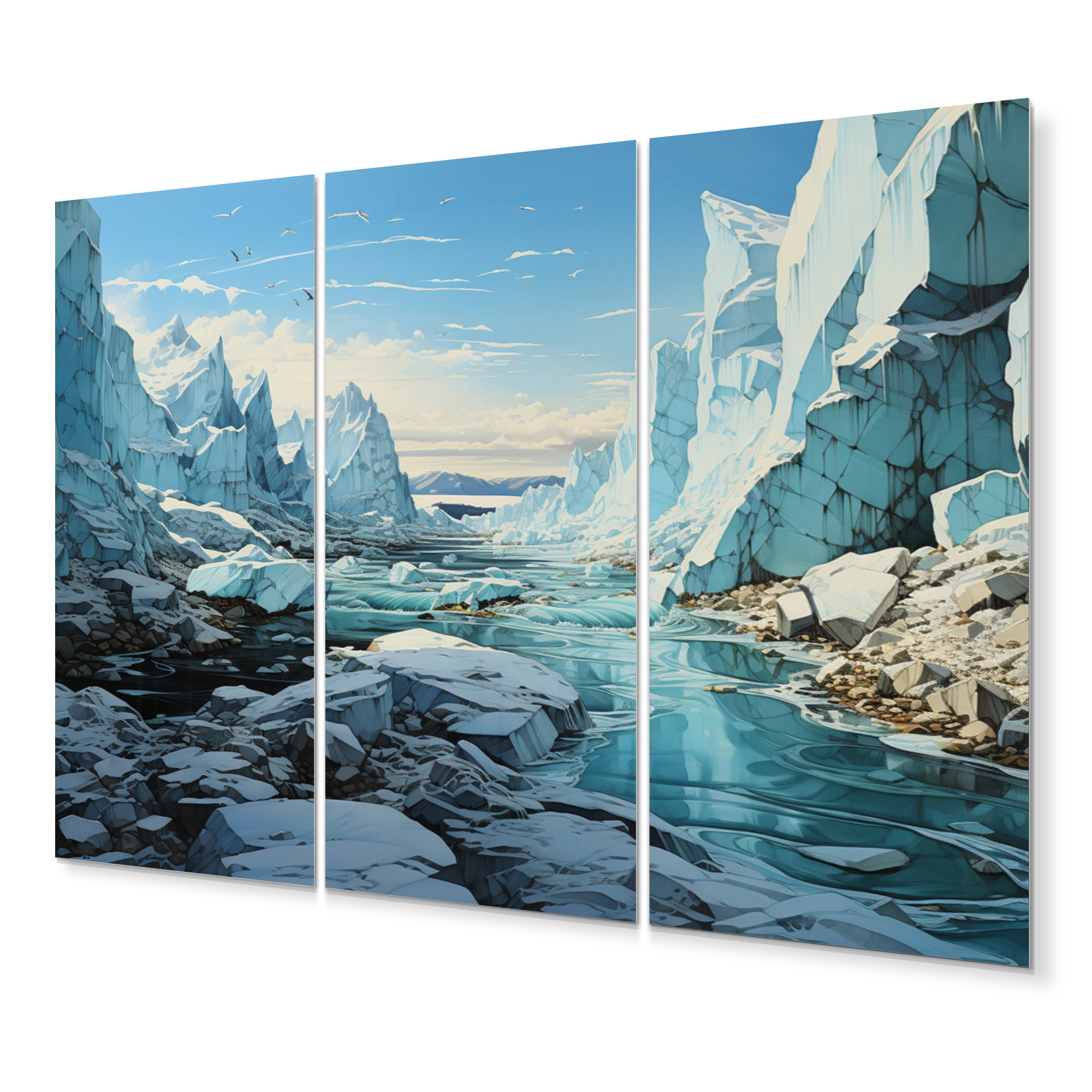 Dovecove Glacier Glacial Winter Symphony II - Landscapes Metal Wall Art ...