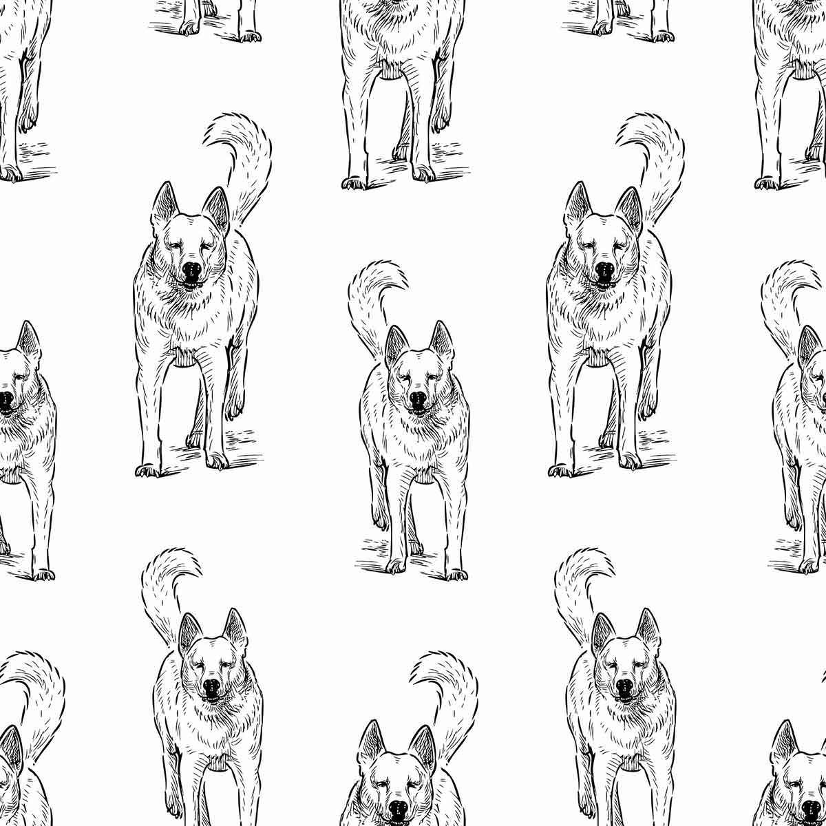 WallsByMe Dog Peel and Stick Wallpaper Panel | Wayfair