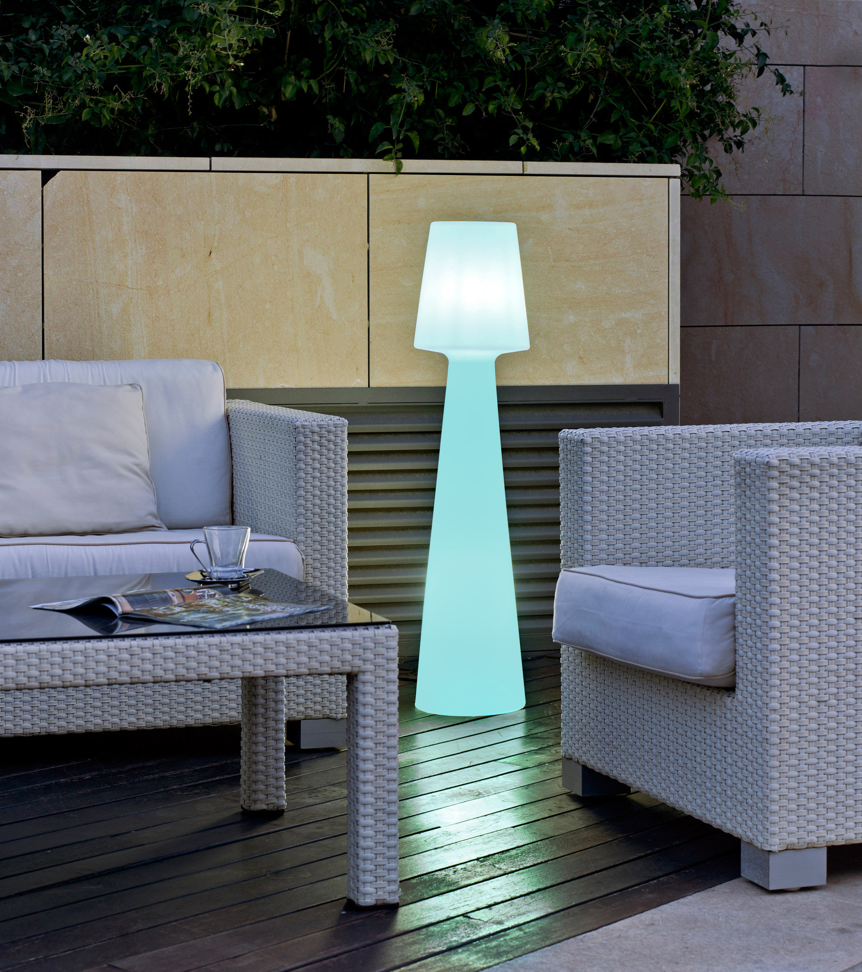 NewGarden 43" Battery Powered Integrated LED Outdoor Floor Lamp | Wayfair