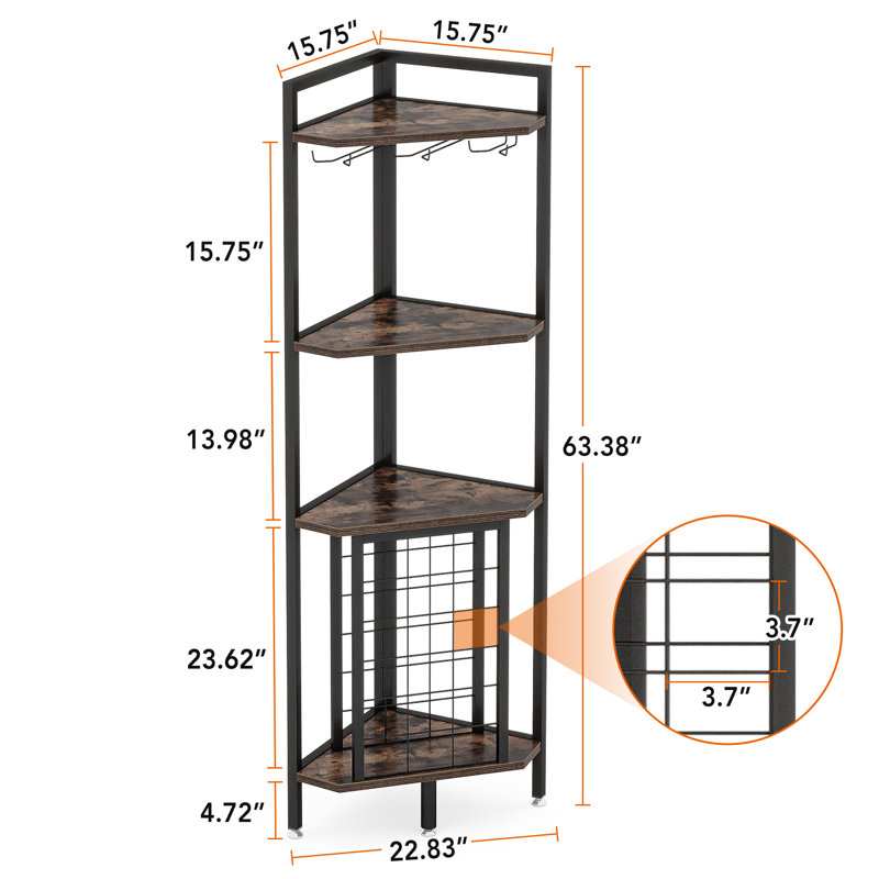 Trent Austin Design® Reith 18 Bottle Floor Wine Bottle and Glass Rack ...