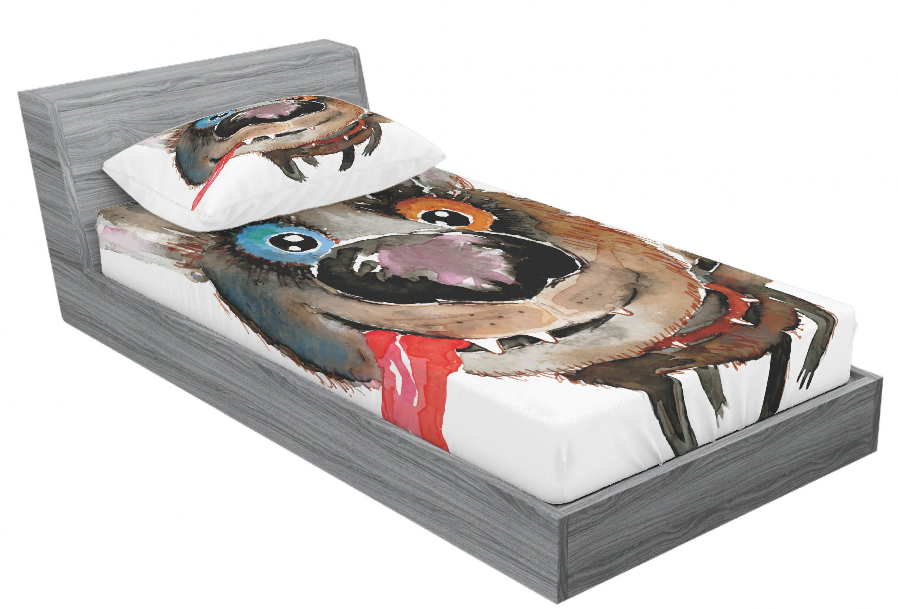 Ambesonne Funny Dog Puppy Smiling Best Animal Print Sheet Set | Wayfair