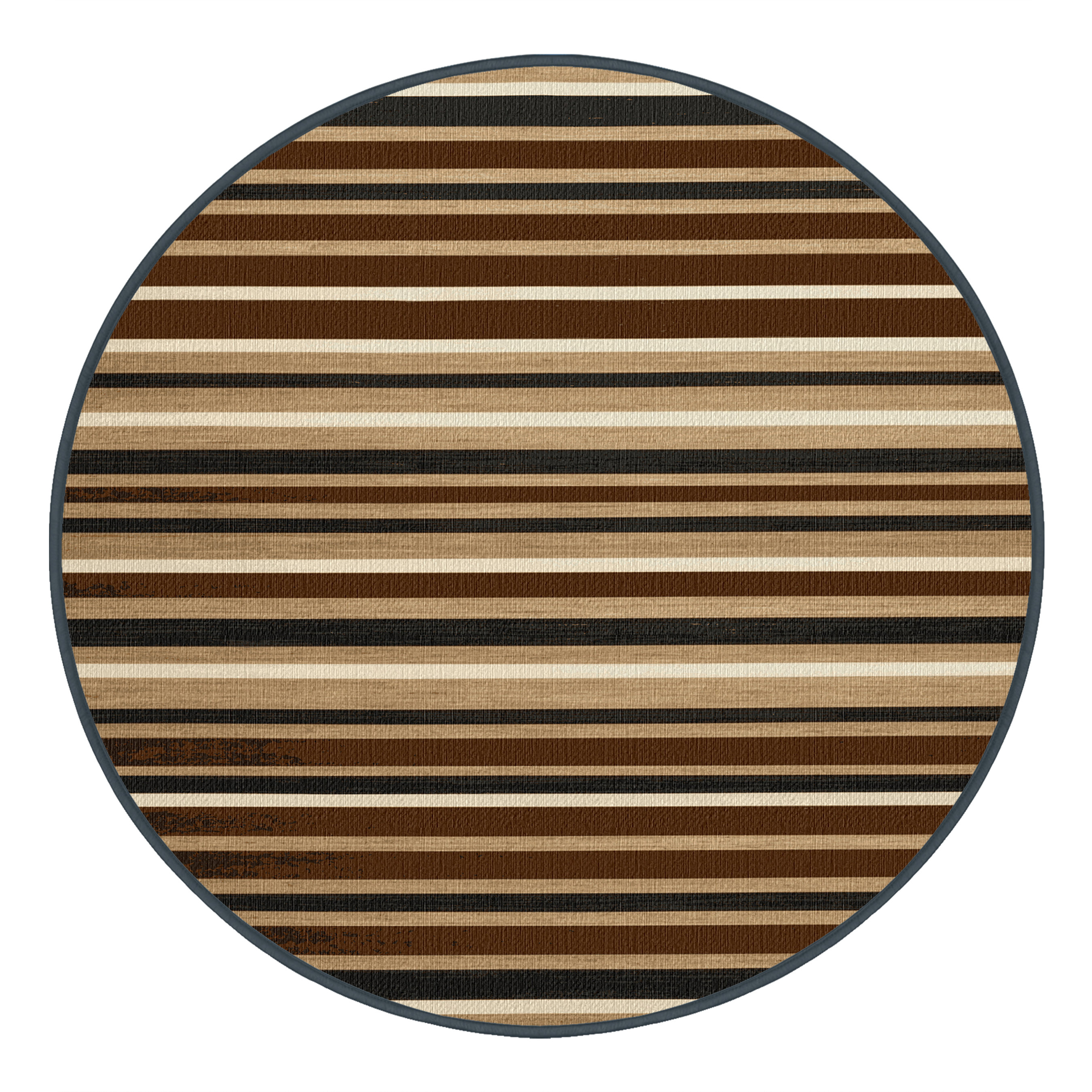 Hokku Designs Washable Cognac Light Beige Striped Area Rug | Wayfair