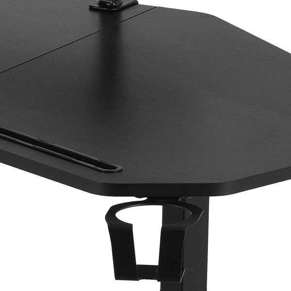 Inbox Zero TS911D Gaming Desk with Shelves & Accessory Holder | Wayfair