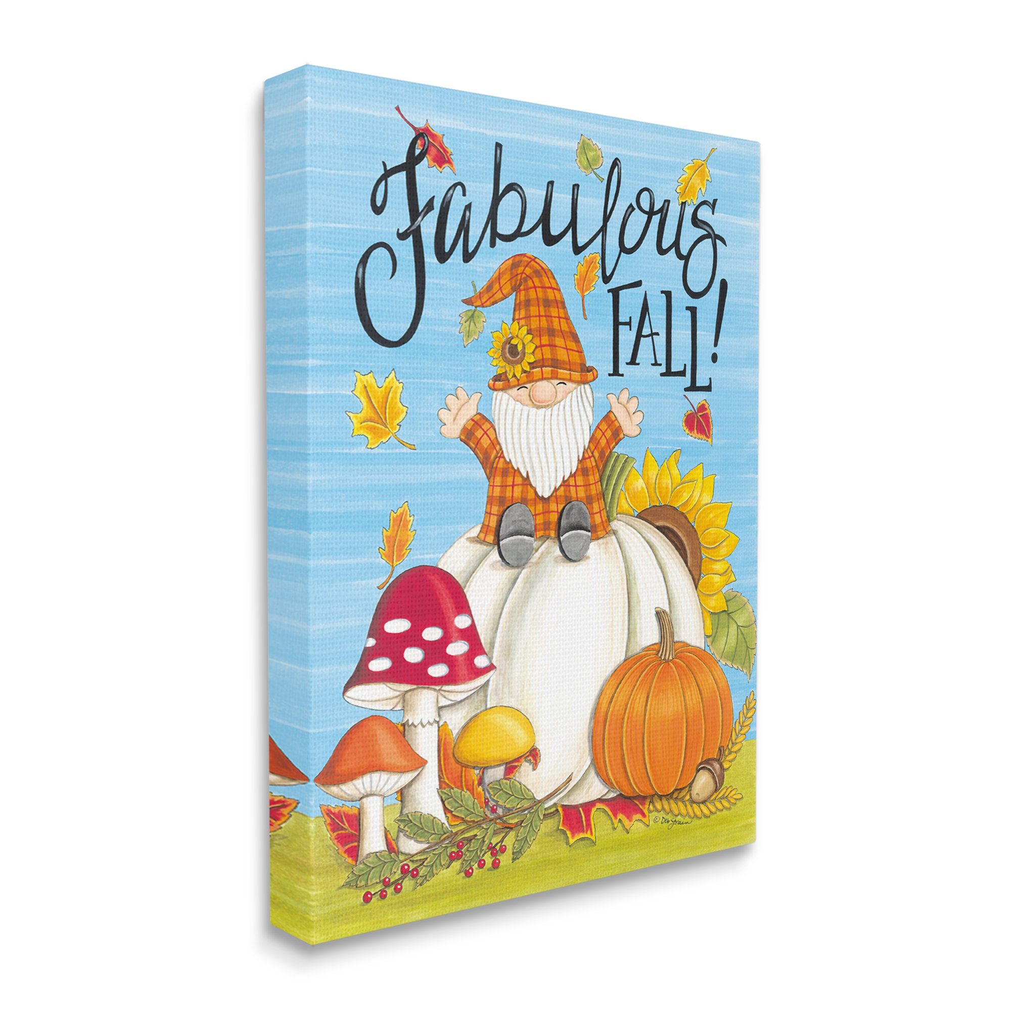 Winston Porter Fabulous Fall Gnome by Deb Strain - Wrapped Canvas ...