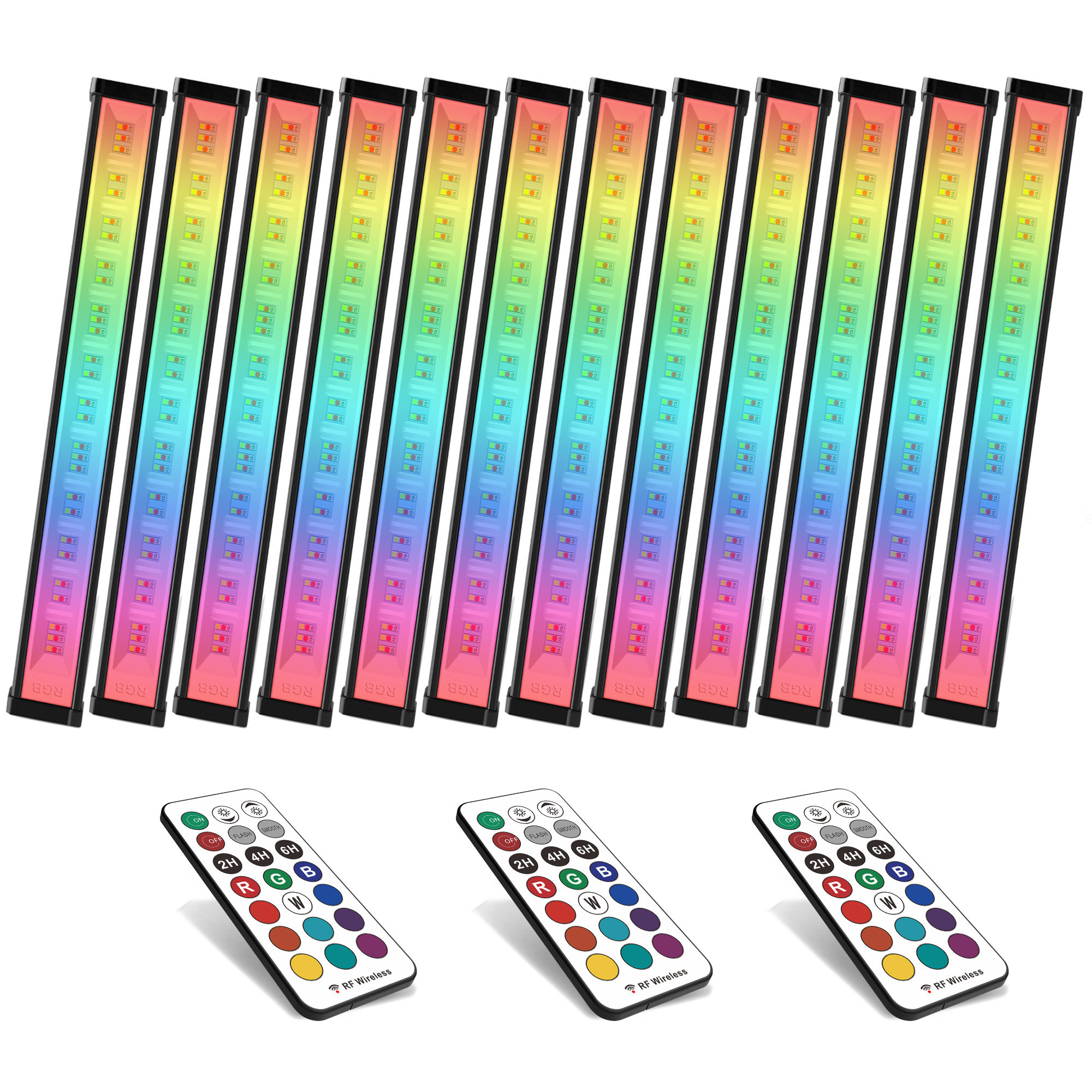 Orren Ellis 42w Rgbcw Smart App Waterproof Led Wall Sconce With Remote ...