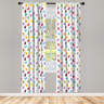 East Urban Home Dessert Window Curtains, Vibrant Colored Gummy Bears ...