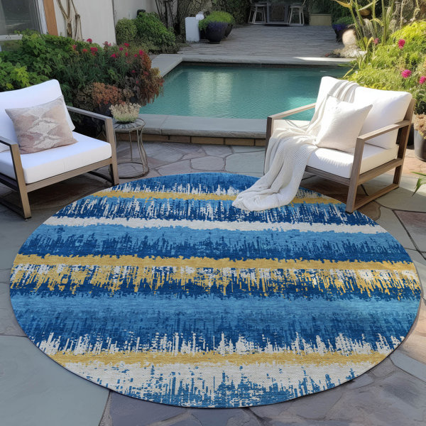 Round Yellow & Gold Area Rugs You'll Love | Wayfair