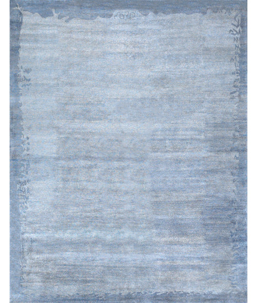 New Moon Rugs Contemporary No Pattern Area Rug in Blue | Perigold