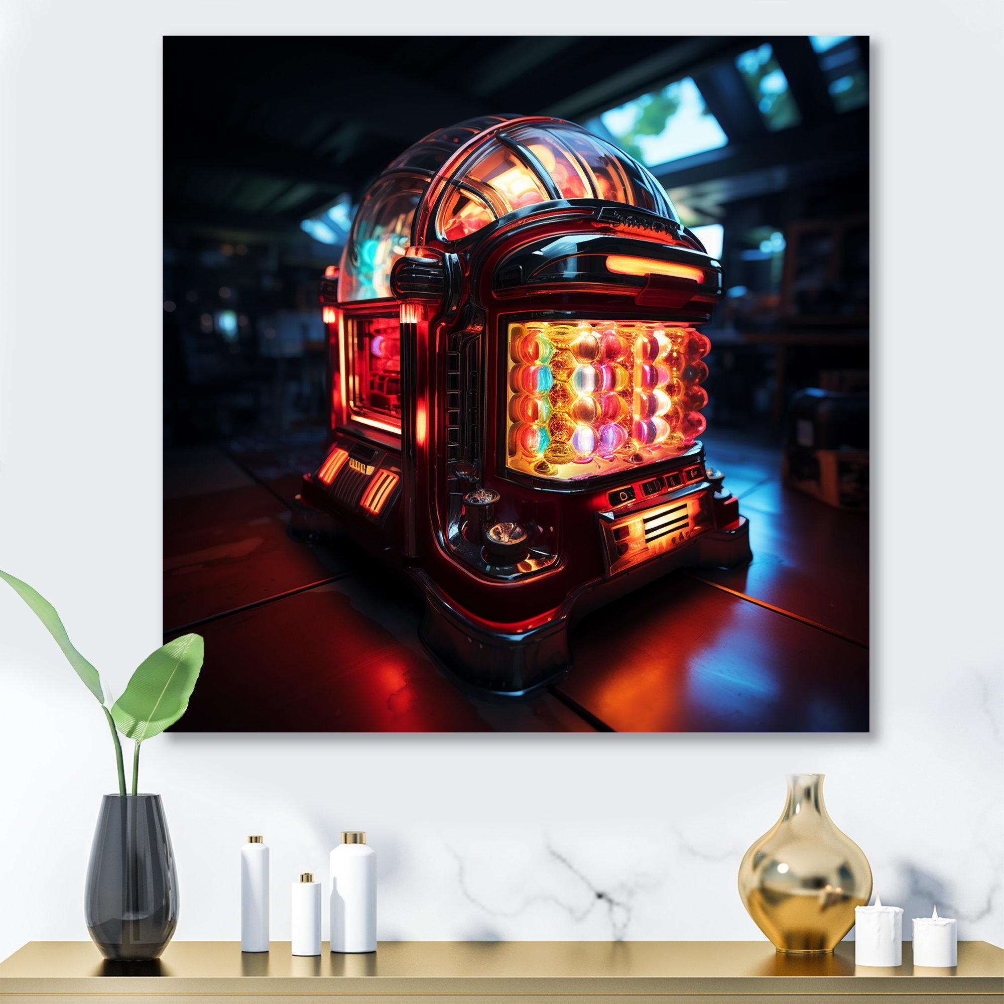 Latitude Run® Red Soundtrack Symphony Jukebox Melodies - Jukeboxes ...