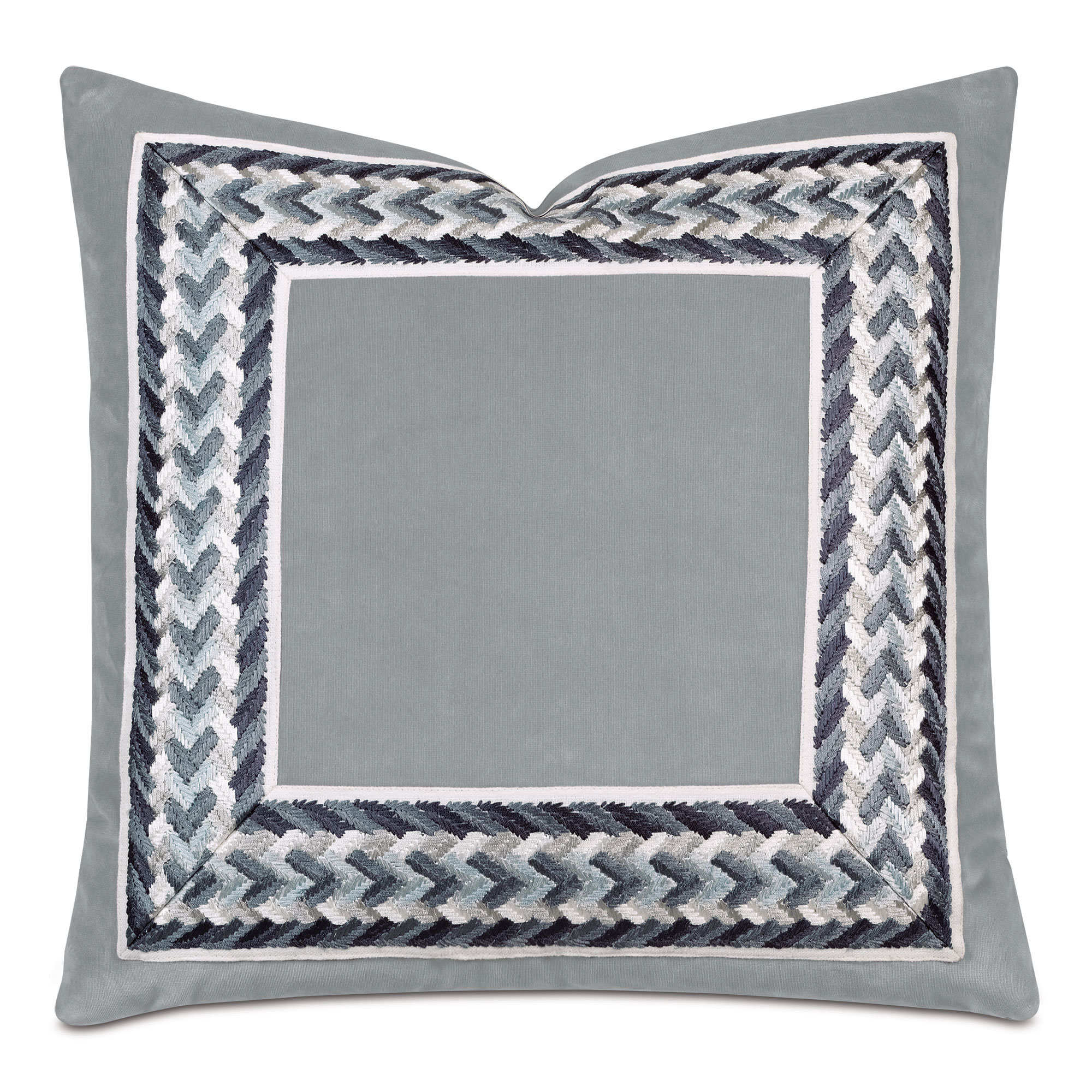 Eastern Accents Uma Embroidered Border Decorative Pillow In Gray | Wayfair