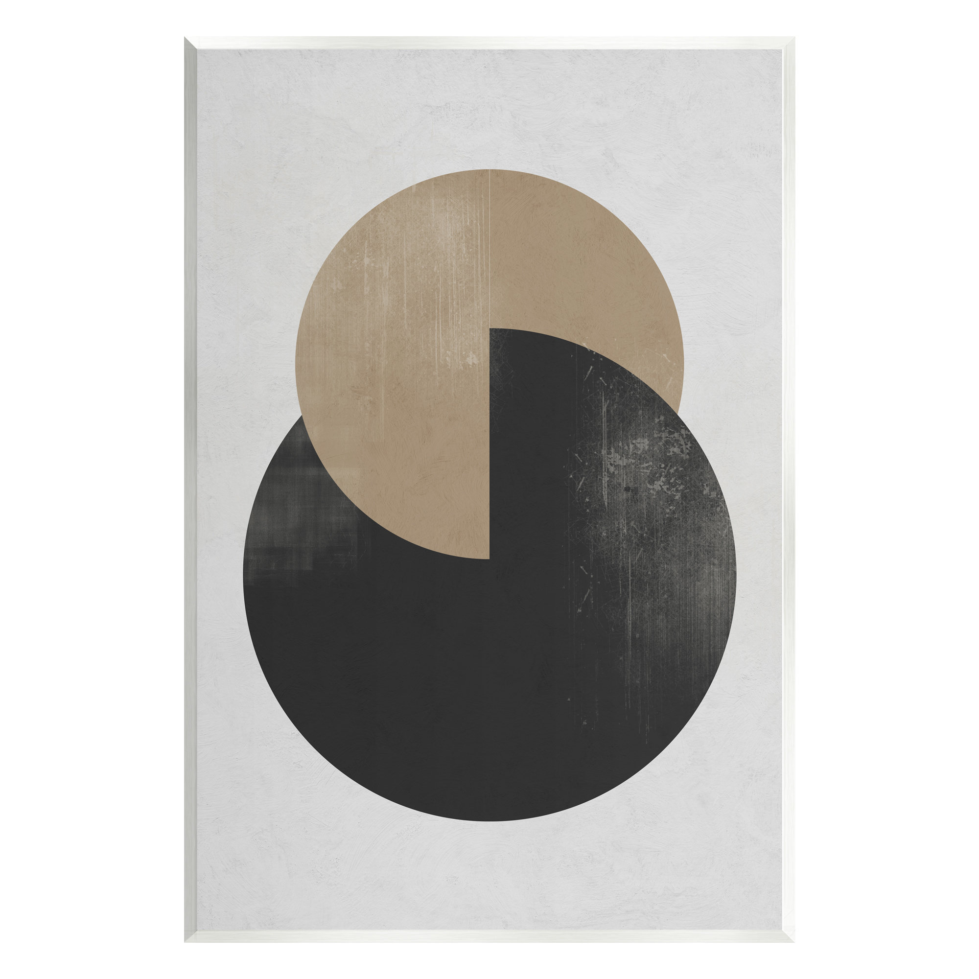 Stupell Industries Ba-288-Wood Neutral Circles Overlapping On Canvas by ...