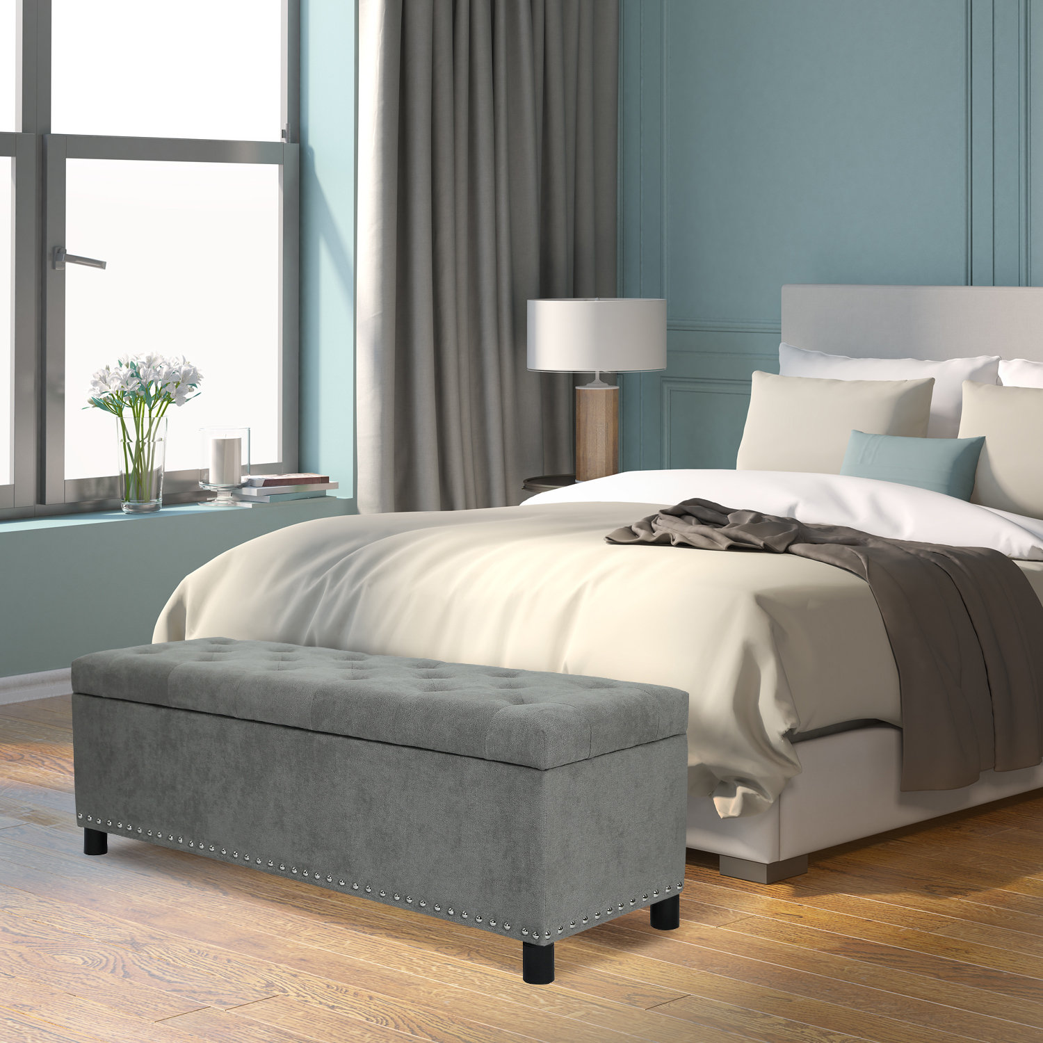 Lark Manor™ Wiese Tufted Rectangle Storage Ottoman & Reviews - Wayfair ...