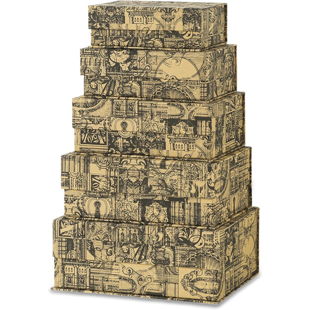 Astoria Grand Vintage Voyage Decorative Cardboard Storage Boxes With ...