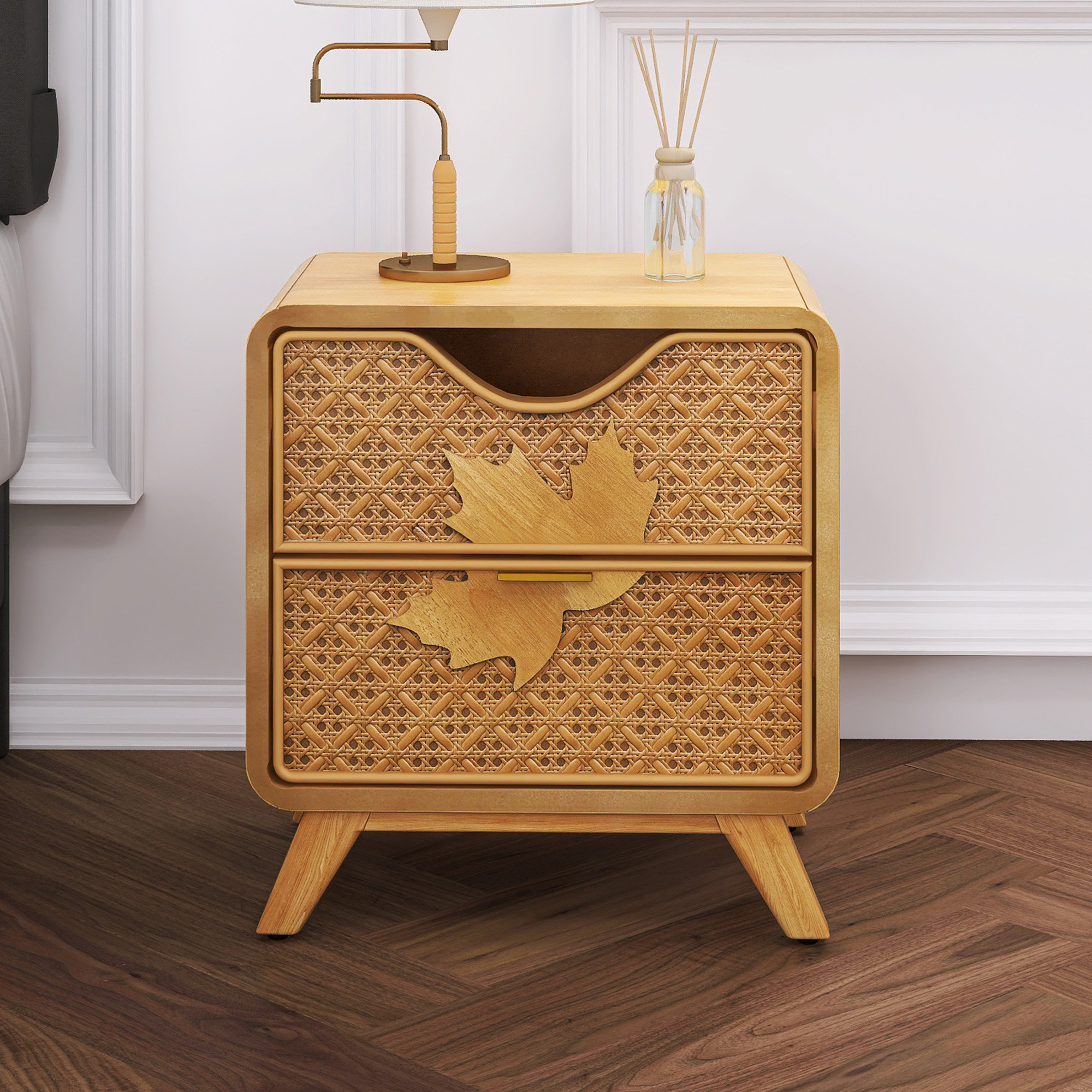 Loon Peak® 20"X14" High Quality MDF Nightstand With Drawers | Wayfair