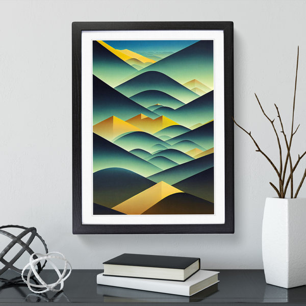 Alpen Home An Abstract Mountain Landscape No.3 - Single Picture Frame ...