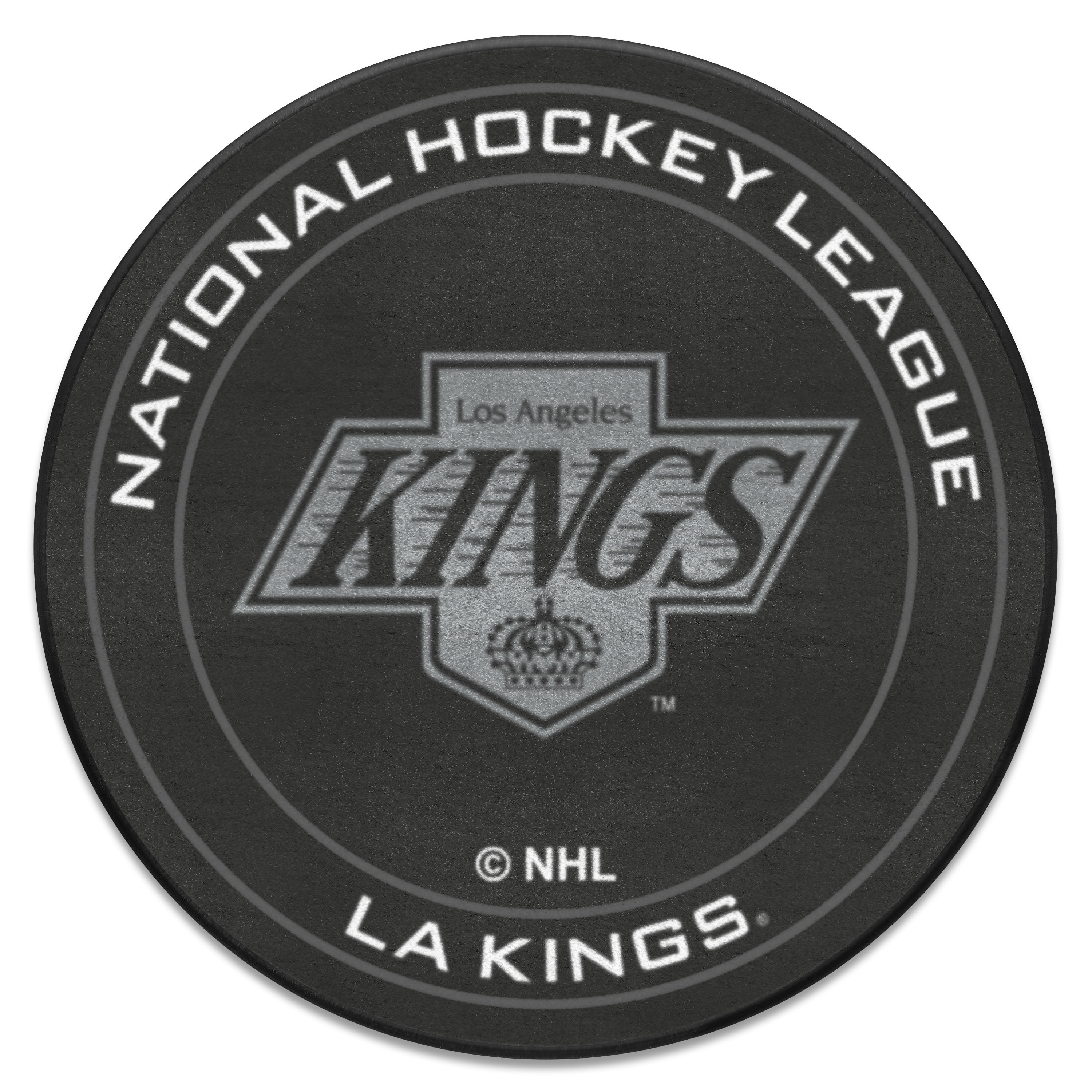 FANMATS Los Angeles Kings_Retro NHL Los Angeles Kings Hockey Puck Rug ...