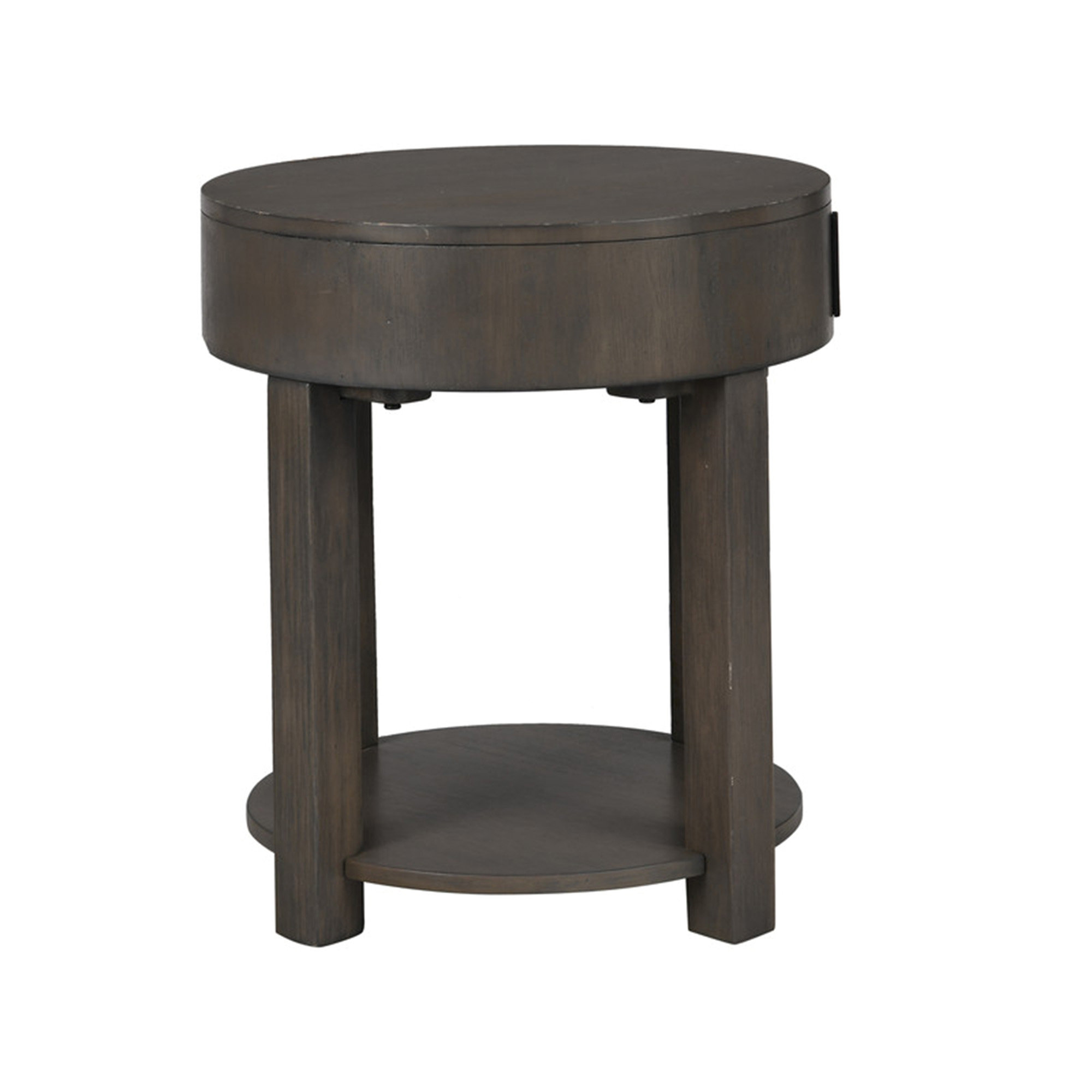 Red Barrel Studio Jonah 20" Light Brown MDF End Table with USB Ports ...
