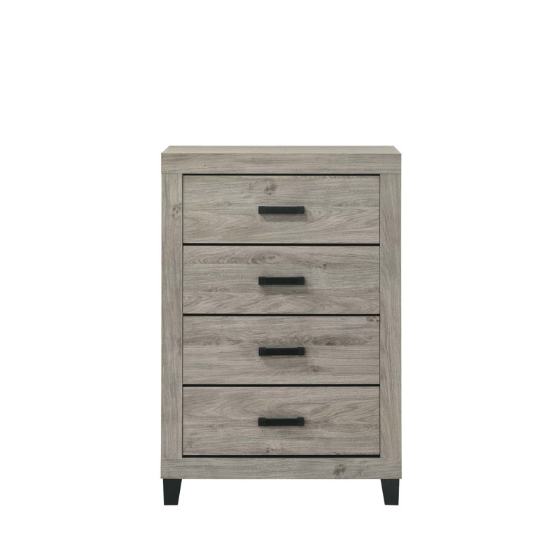 Gracie Oaks Mari Light Gray Finish Chest | Wayfair