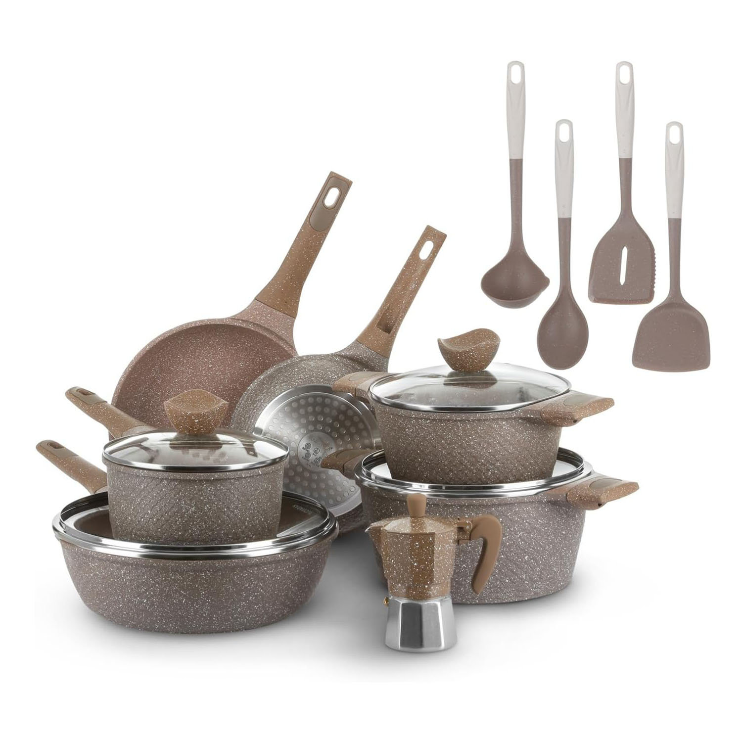 BN-LINKKL 15Pcs Pots And Pans Set For Cooking Nonstick, Aluminum ...