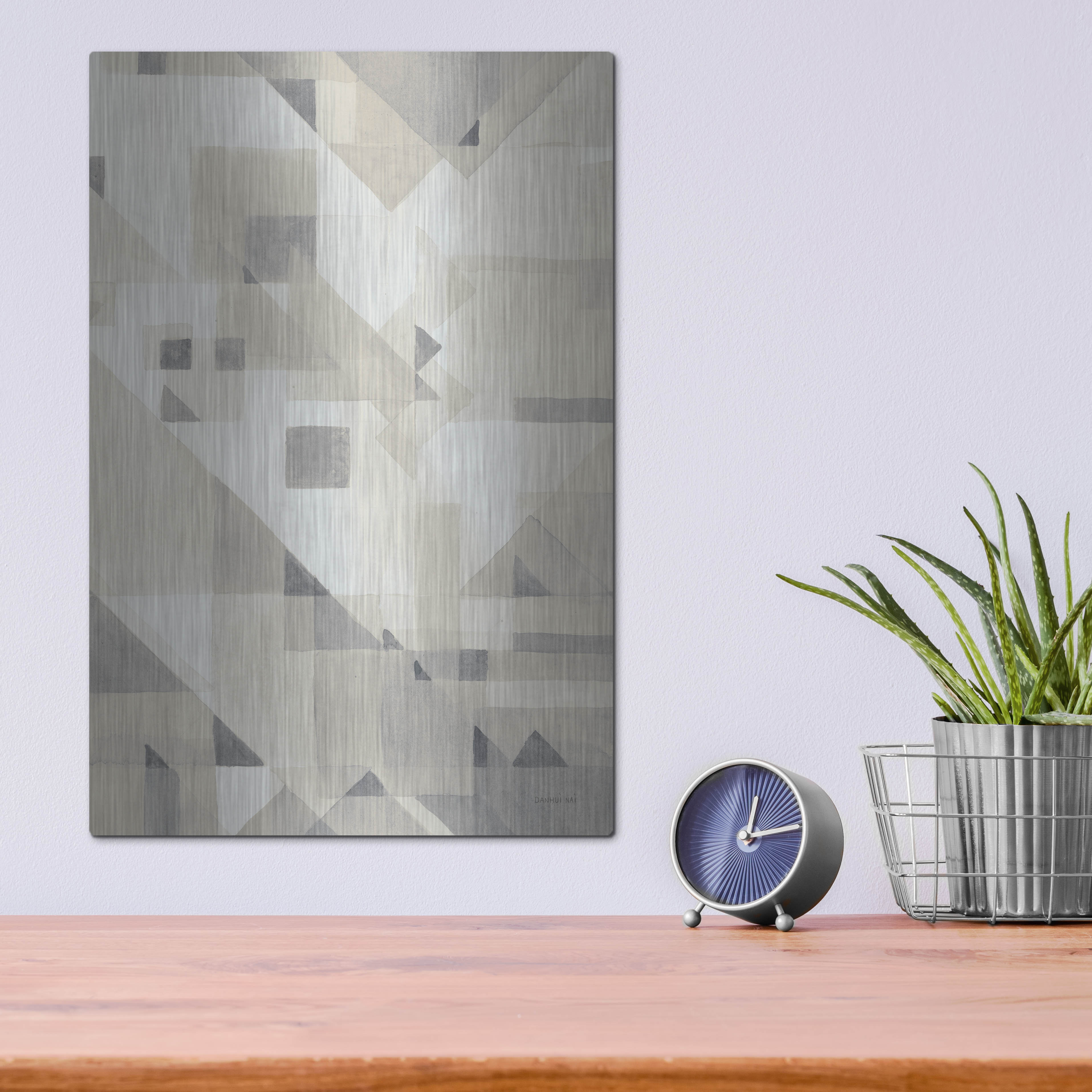 Ivy Bronx 'Try Angles 4 Neutral C' by Danhui Nai Metal Wall Art | Wayfair