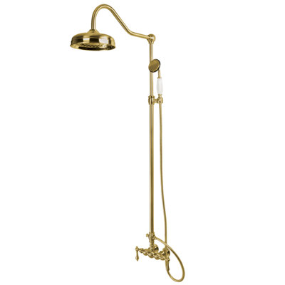 Kingston Brass Kingston Wall Mount Rain Drop Shower System with Hand ...