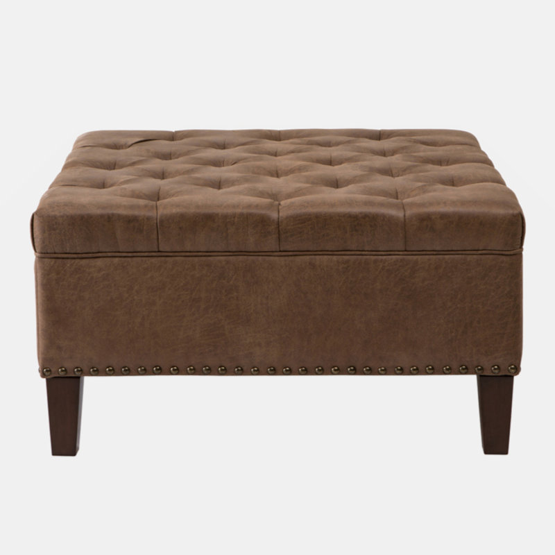 Everly Quinn Tufted Square Cocktail Ottoman | Wayfair