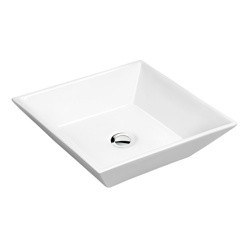 Karran Valera 16 In. Vitreous China Square Vessel Bathroom Sink | Wayfair