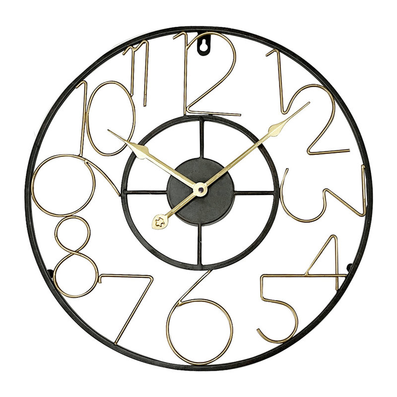 17 Stories Karina Metal Round Modern Farmhouse Wall Clock & Reviews ...