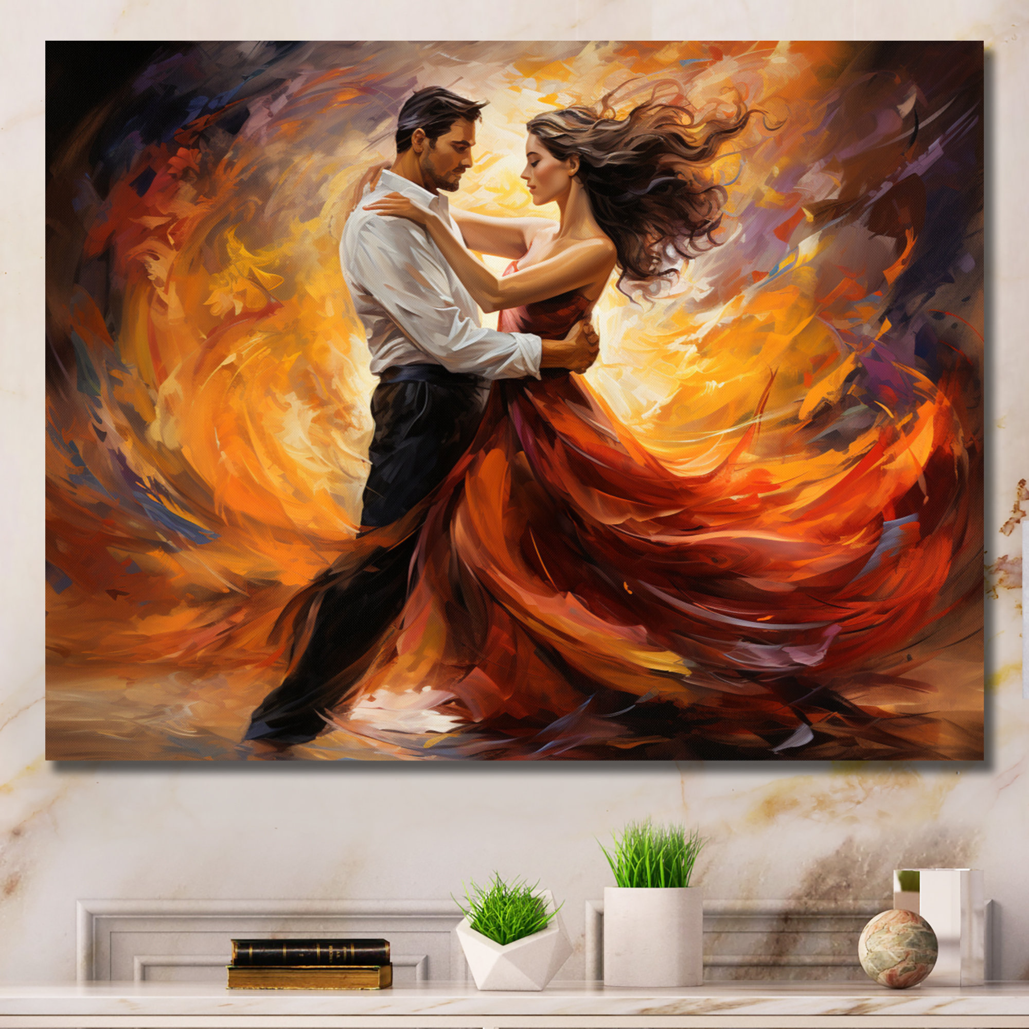 Ebern Designs Soulful Dancing II Framed On Canvas Print | Wayfair