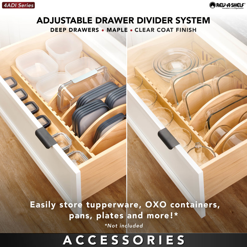 Rev-A-Shelf Adjustable Deep Drawer Insert For 30" - 36" Base Cabinet ...