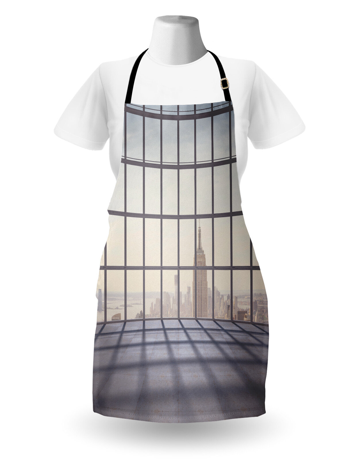 East Urban Home Office Apron Unisex, Windows Lattice, Adult Size, Pale ...
