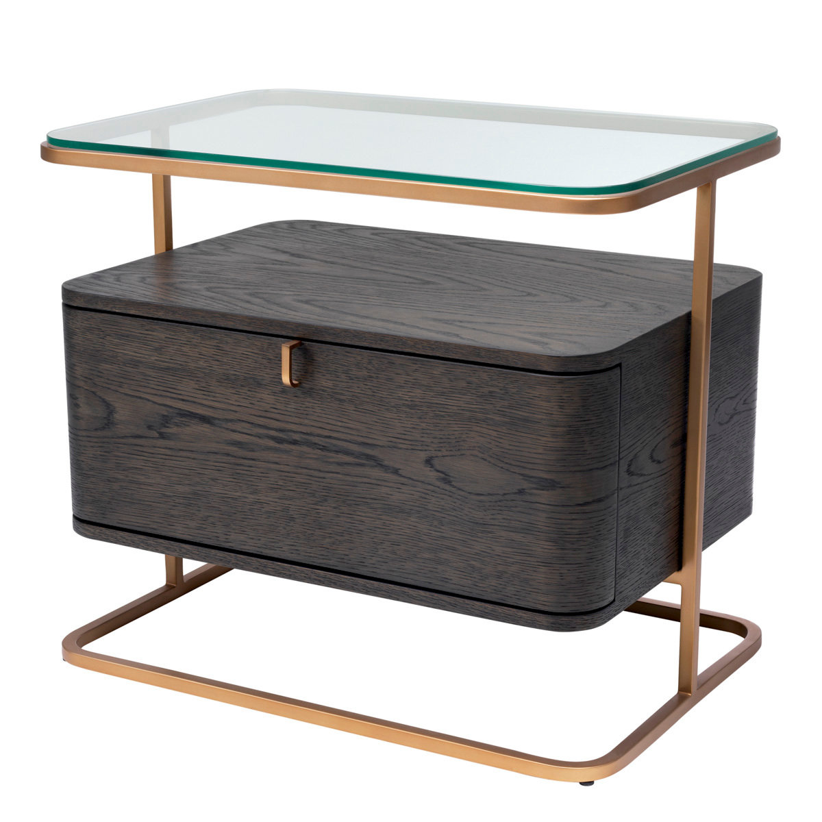 Eichholtz Augusto Glass Top Frame End Table with Storage | Perigold