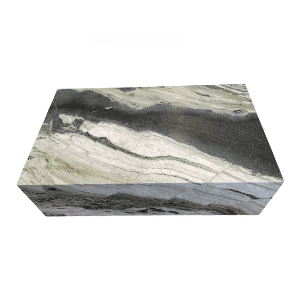 BETACH Genuine Marble Block Coffee Table - Fantasy Green Marble | Wayfair