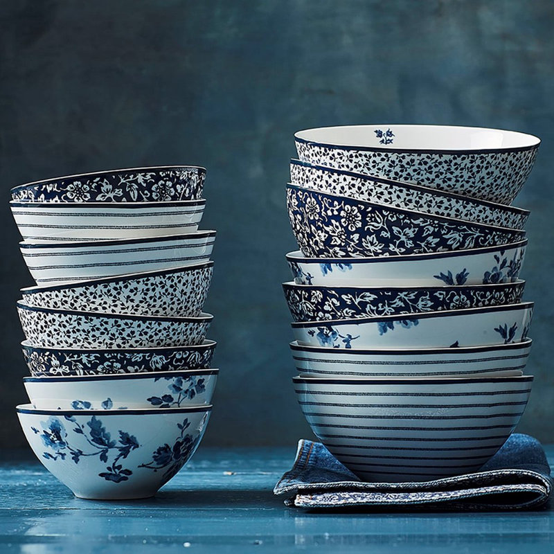 Laura Ashley Blueprint Collectables 4 Piece Giftbox Soup Bowl Set ...