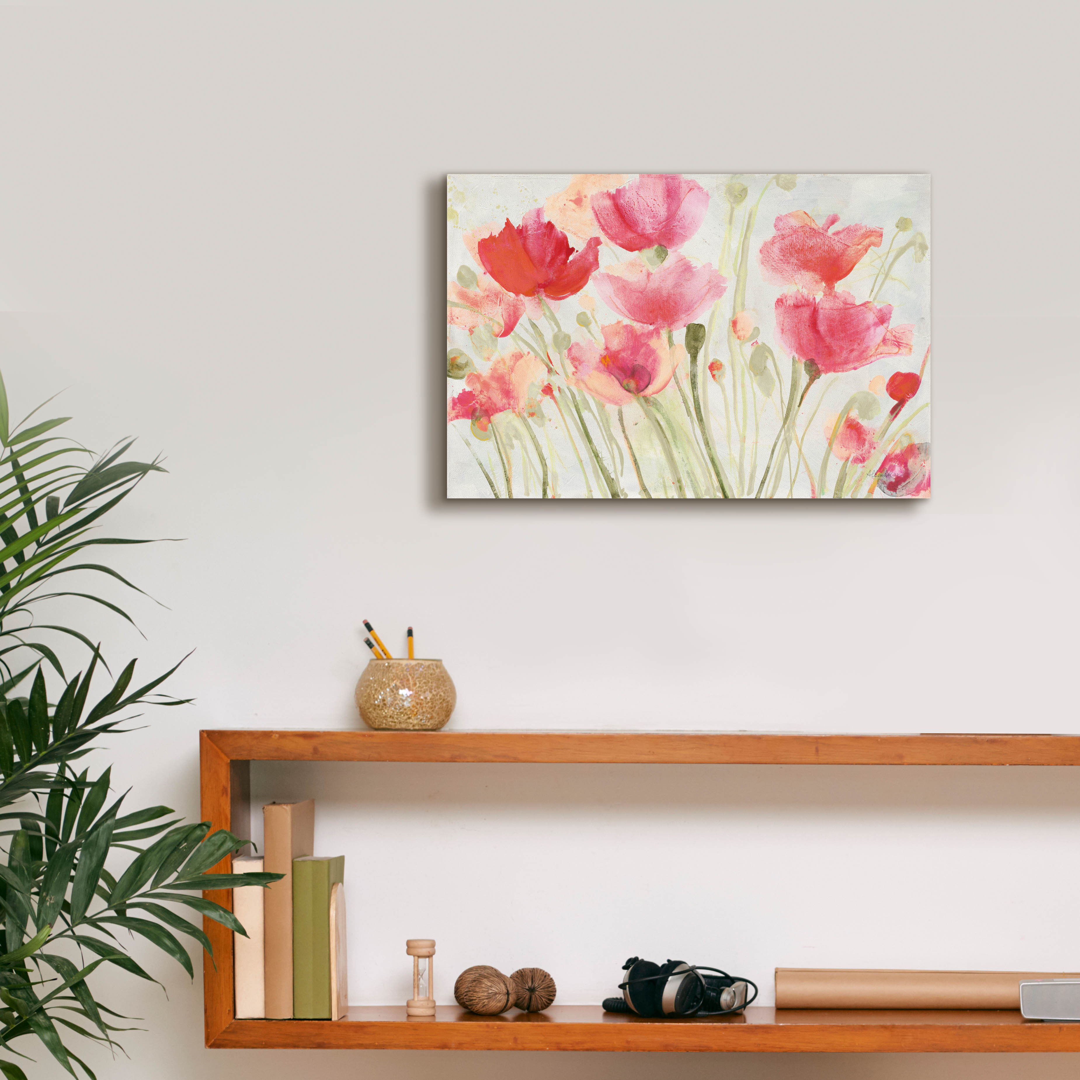 Winston Porter 'Blush Poppies' by Albena Hristova Canvas Wall Art | Wayfair