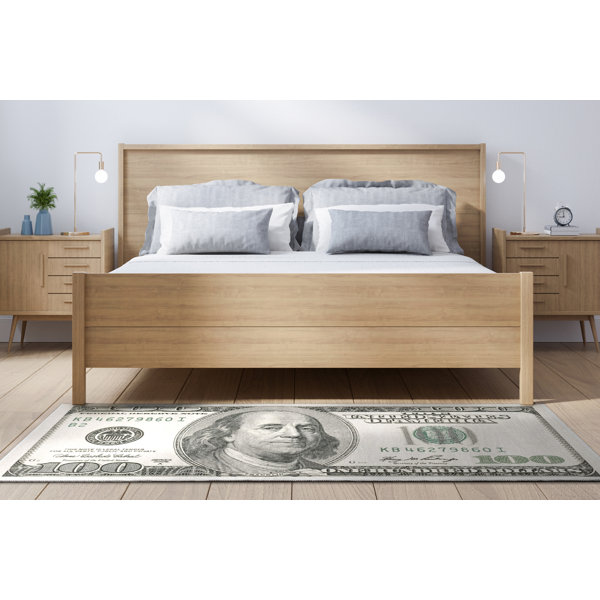 Well Woven Money Dollar Bill Front Modern Green Area Rug | Wayfair