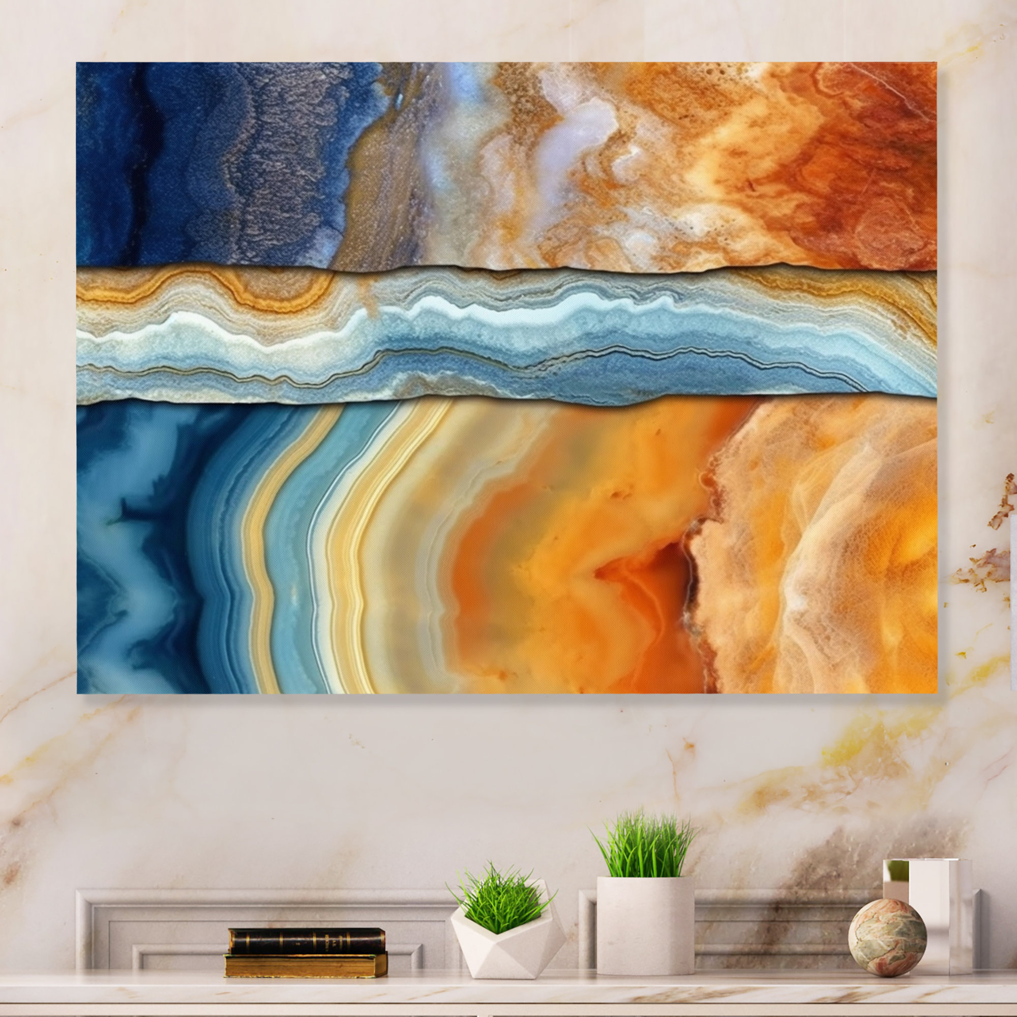 Wrought Studio™ Segment Layers of Marbled Rock II - Fractals Print on ...