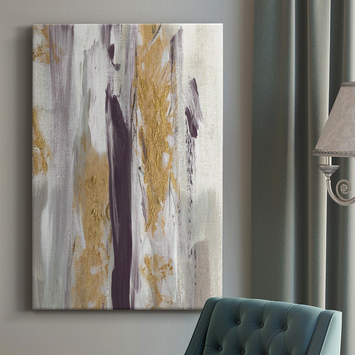 Ivy Bronx Tumultuous Amethyst II - Single Picture Frame Print on Canvas ...