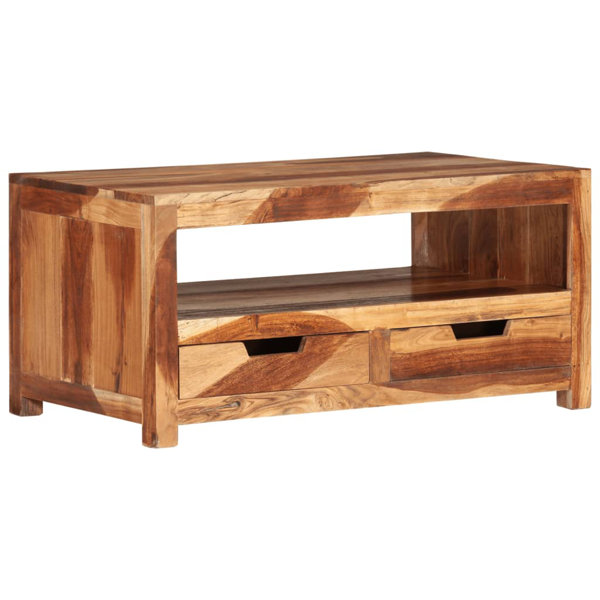 Union Rustic Union Coffee Table 84x49x40 cm Solid Wood Acacia | Wayfair ...
