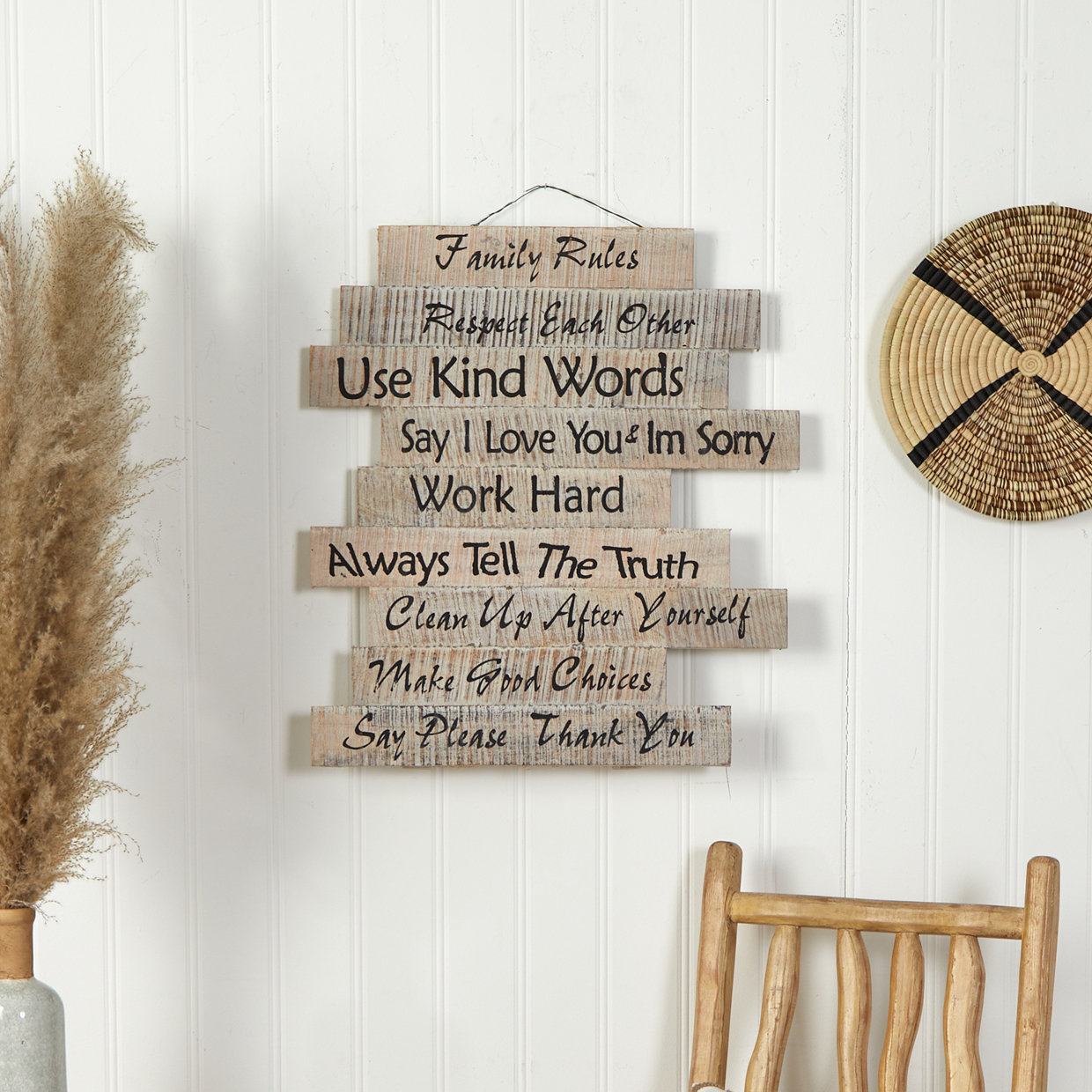 Trinx Wood Inspirational Wall Décor | Wayfair