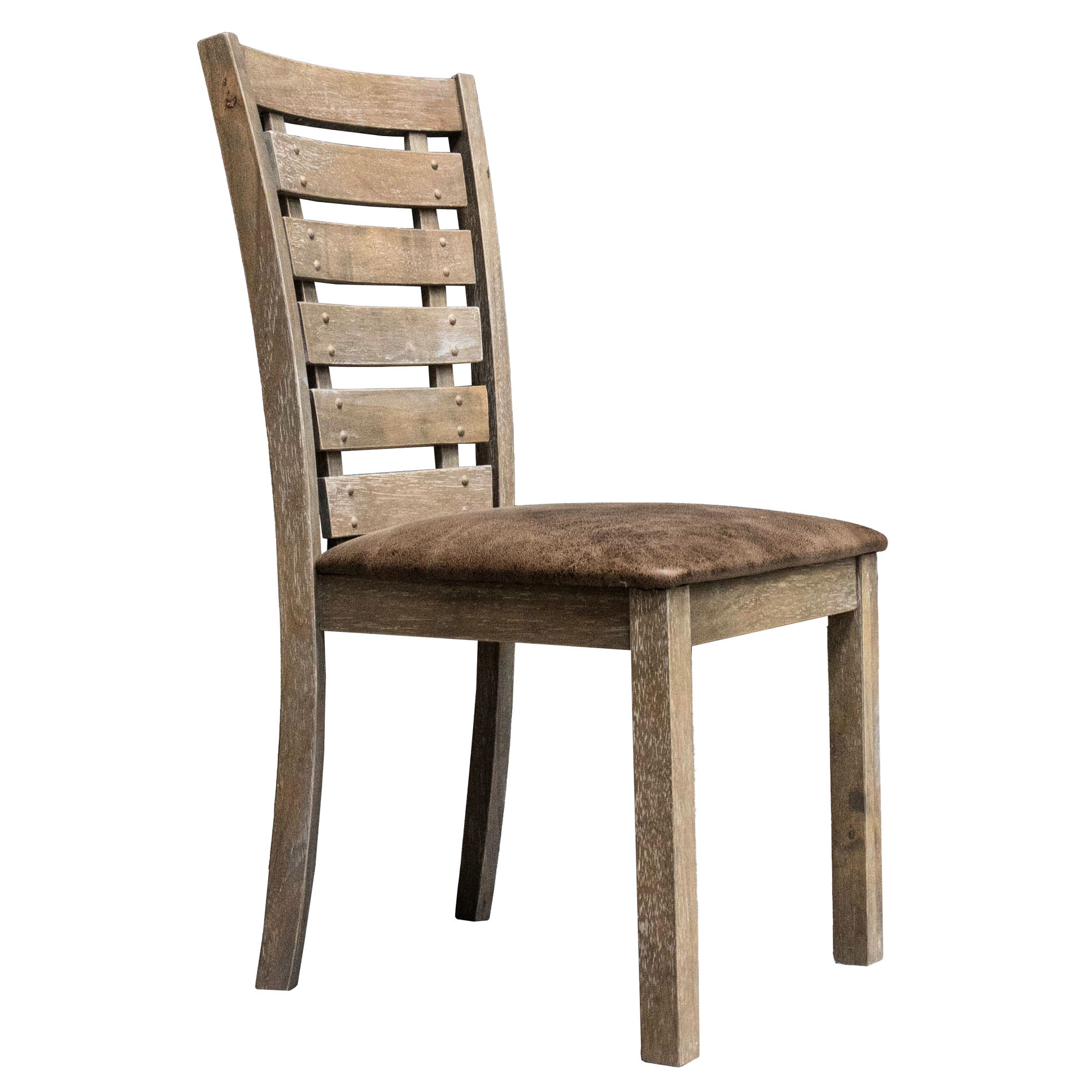 Ophelia & Co. 2pcs Dining Chairs , Rustic Design, Solid Wood, Brown ...