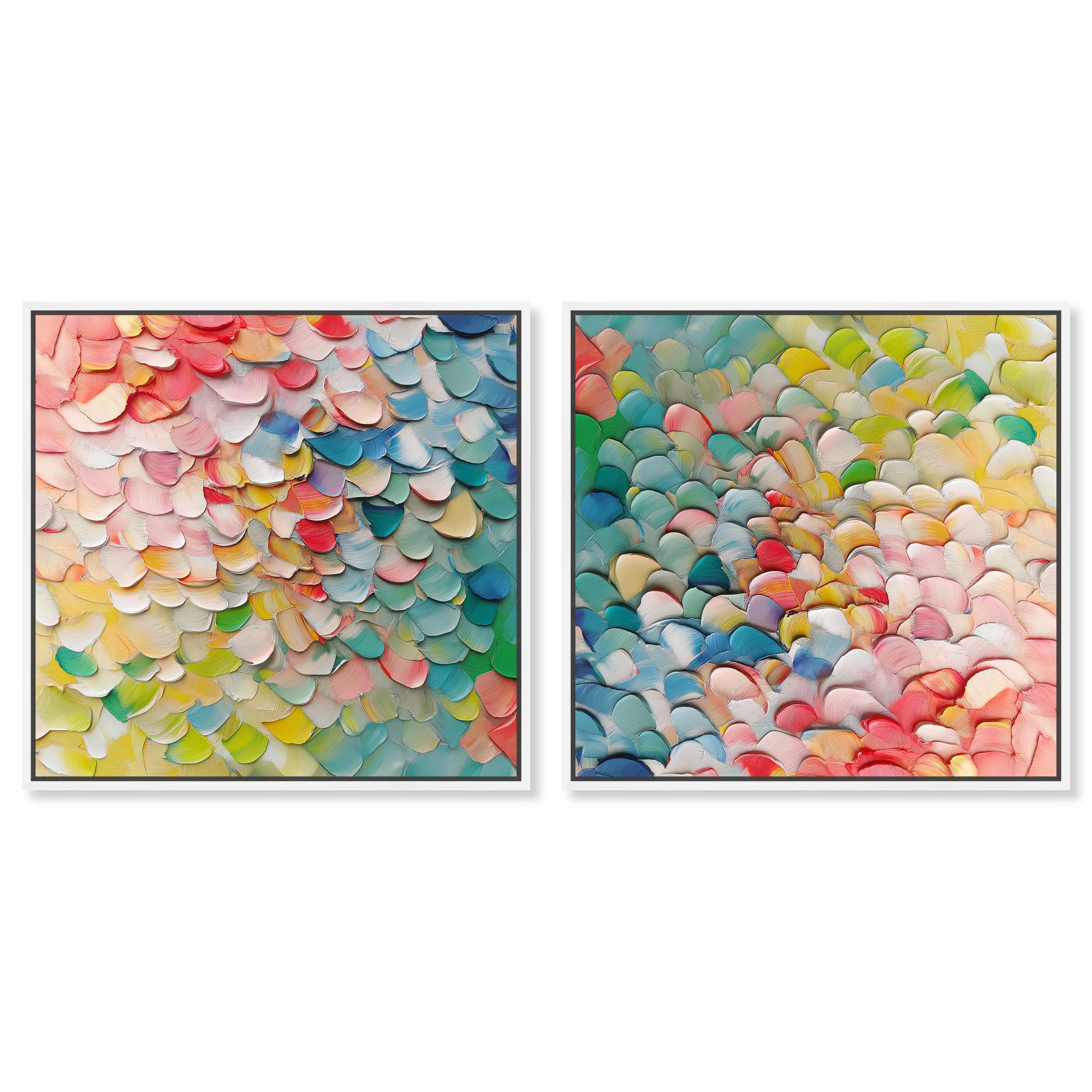 Art Remedy Colorful Fish Patterns II Set Canvas Flowy Abstracts by Art ...