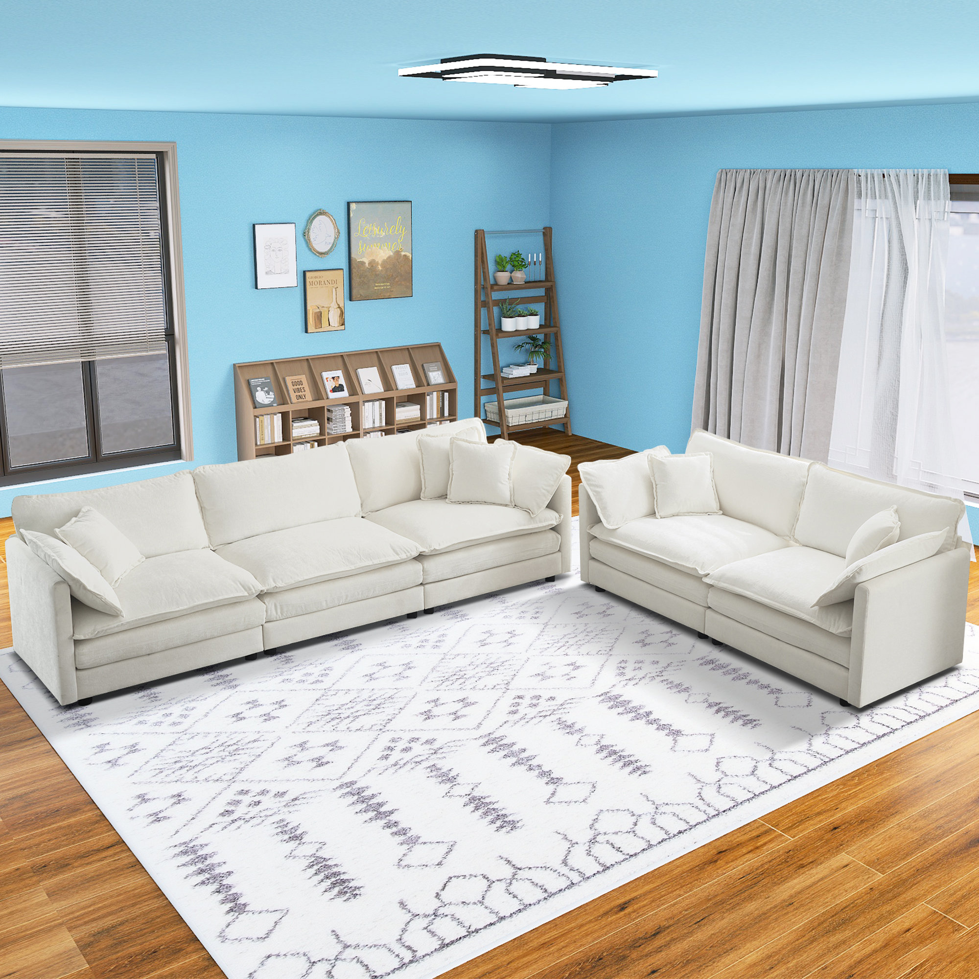 Latitude Run® Comfy Sofa Set with Deep Seats | Wayfair