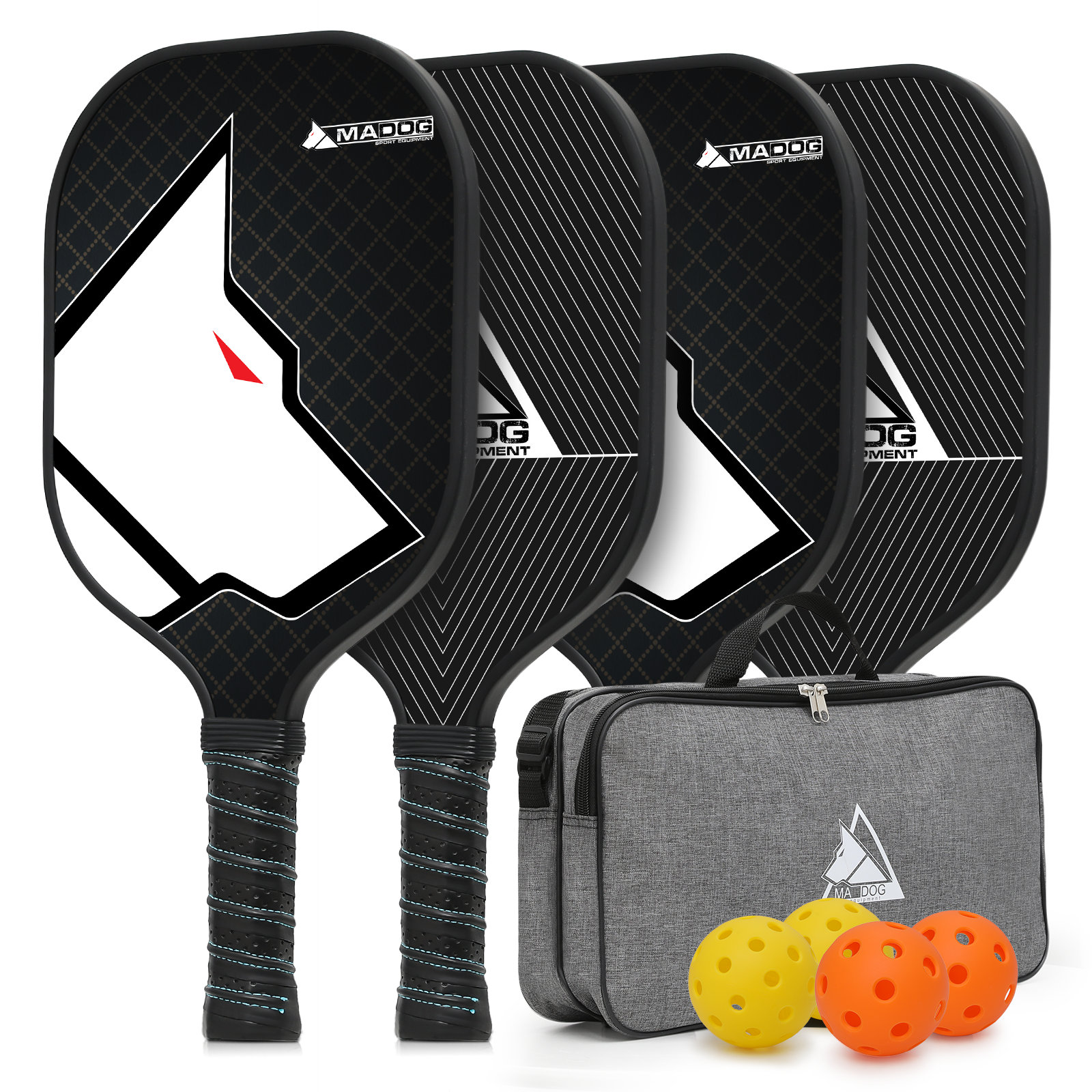 MoNiBloom Pickleball Rackets Set, 4 Piece Pickleball Paddles and 4 ...