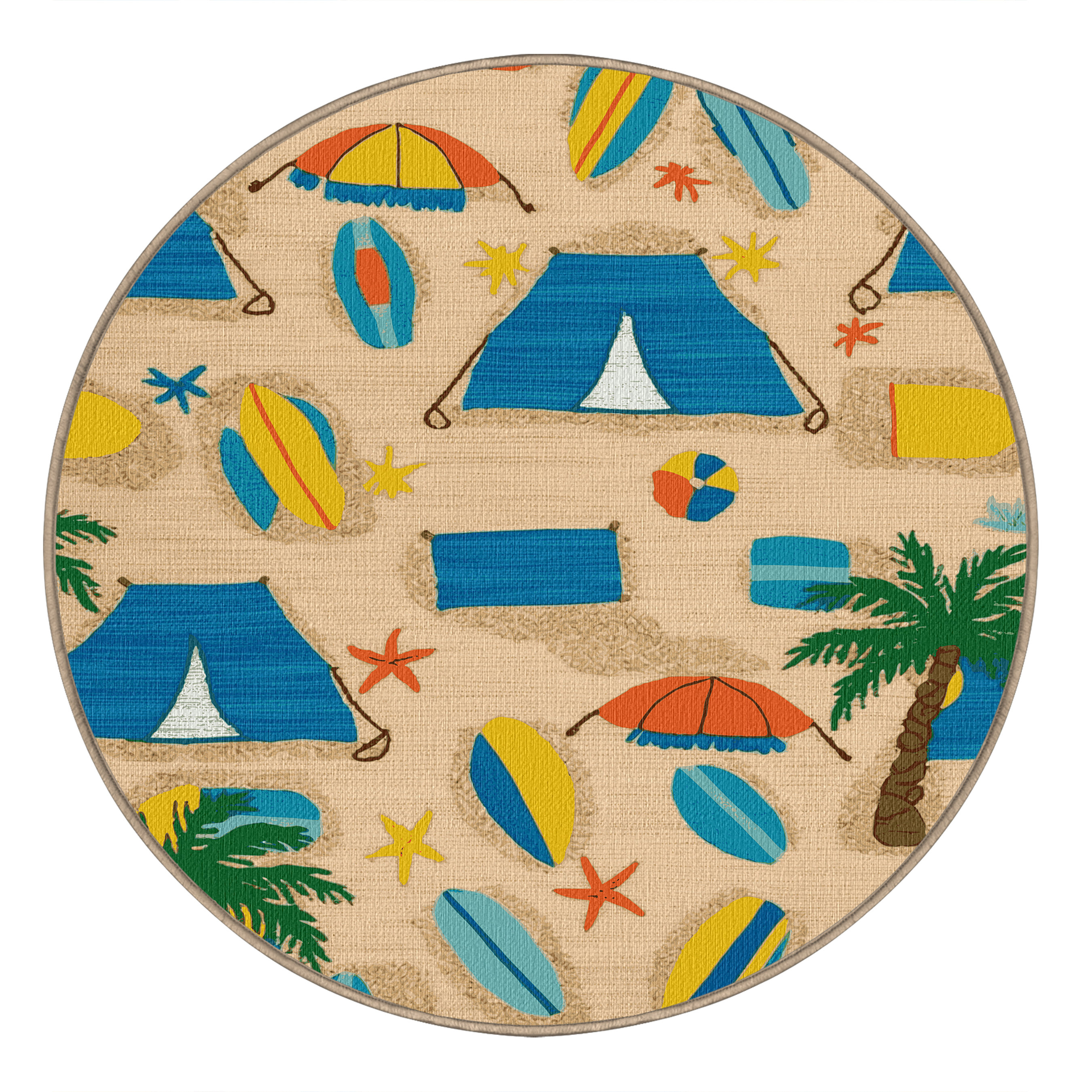 Wildon Home® Washable Beach Camp Coastal Area Rug | Wayfair