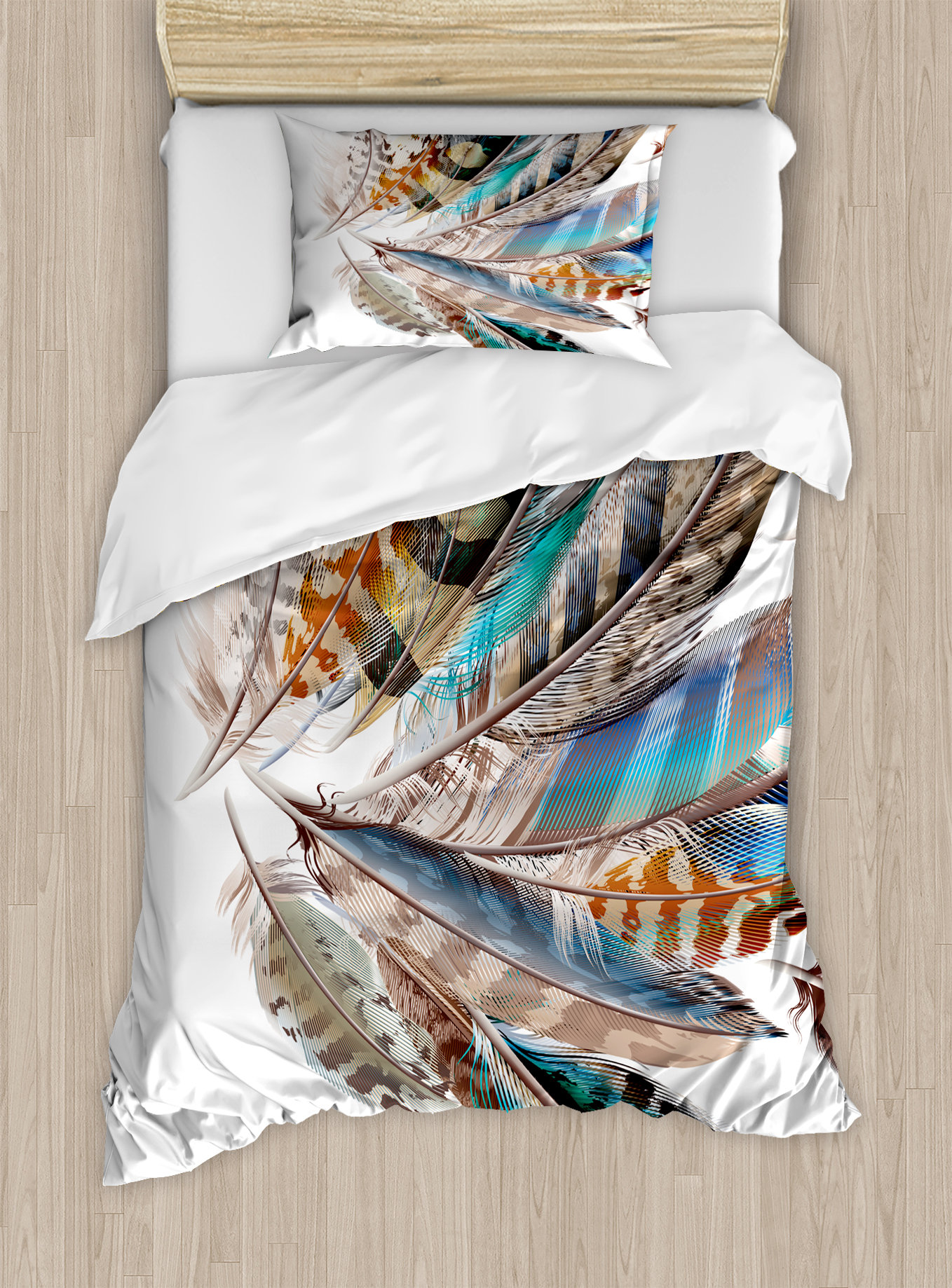 Ambesonne Feather House Vaned Types and Natal Contour Flight Feathers ...