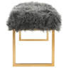 Canora Grey Fernando Faux Curly Sheepskin Bench & Reviews | Wayfair.co.uk
