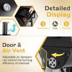 Homall 17.13'' W Charcoal Grill & Reviews | Wayfair